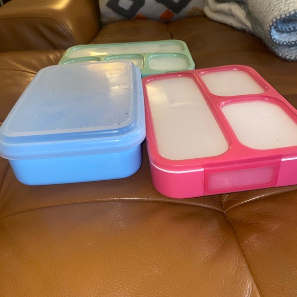 Kitchen | Colorful Bento Boxes Total Of 3 | Poshmark